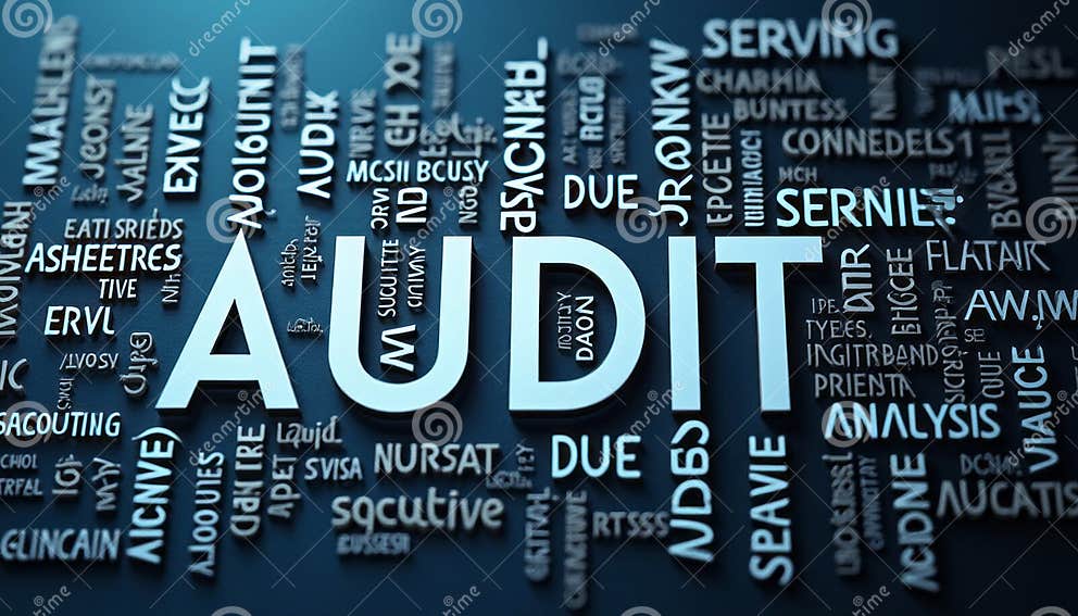 Dynamic Audit Concept with Bold Typography Stock Photo - Image of risk ...