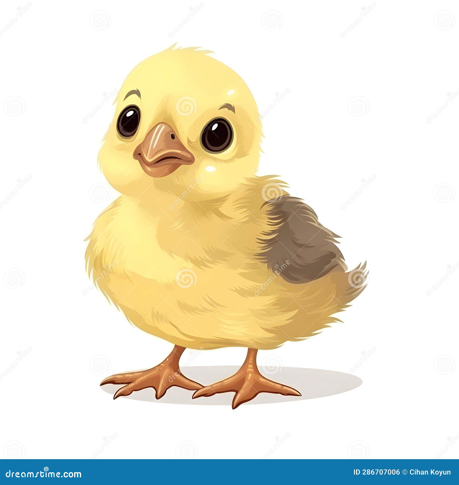 Dynamic baby chick cartoon stock illustration. Illustration of face ...