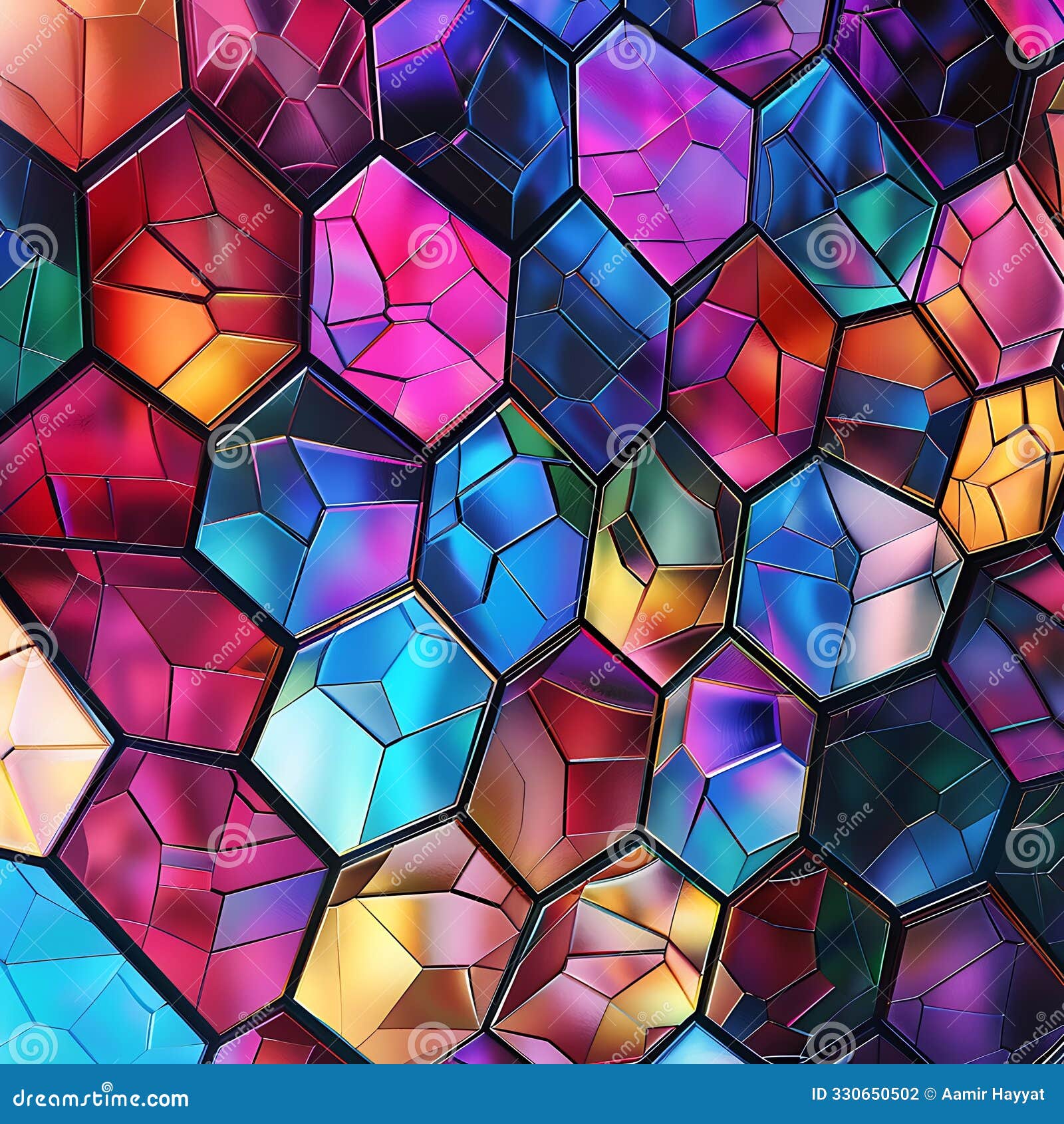 Dynamic Backdrop Crystal with AI-Generated Art Mirror Stock ...