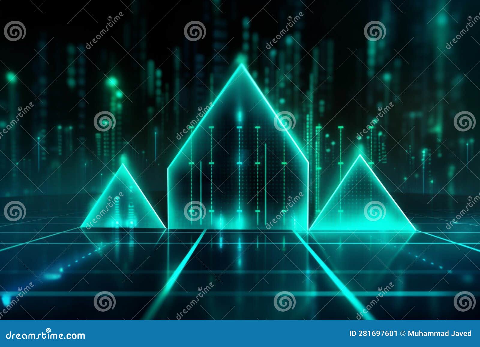 Dynamic Backdrop Featuring a Digital Transformation Arrow Chart and ...