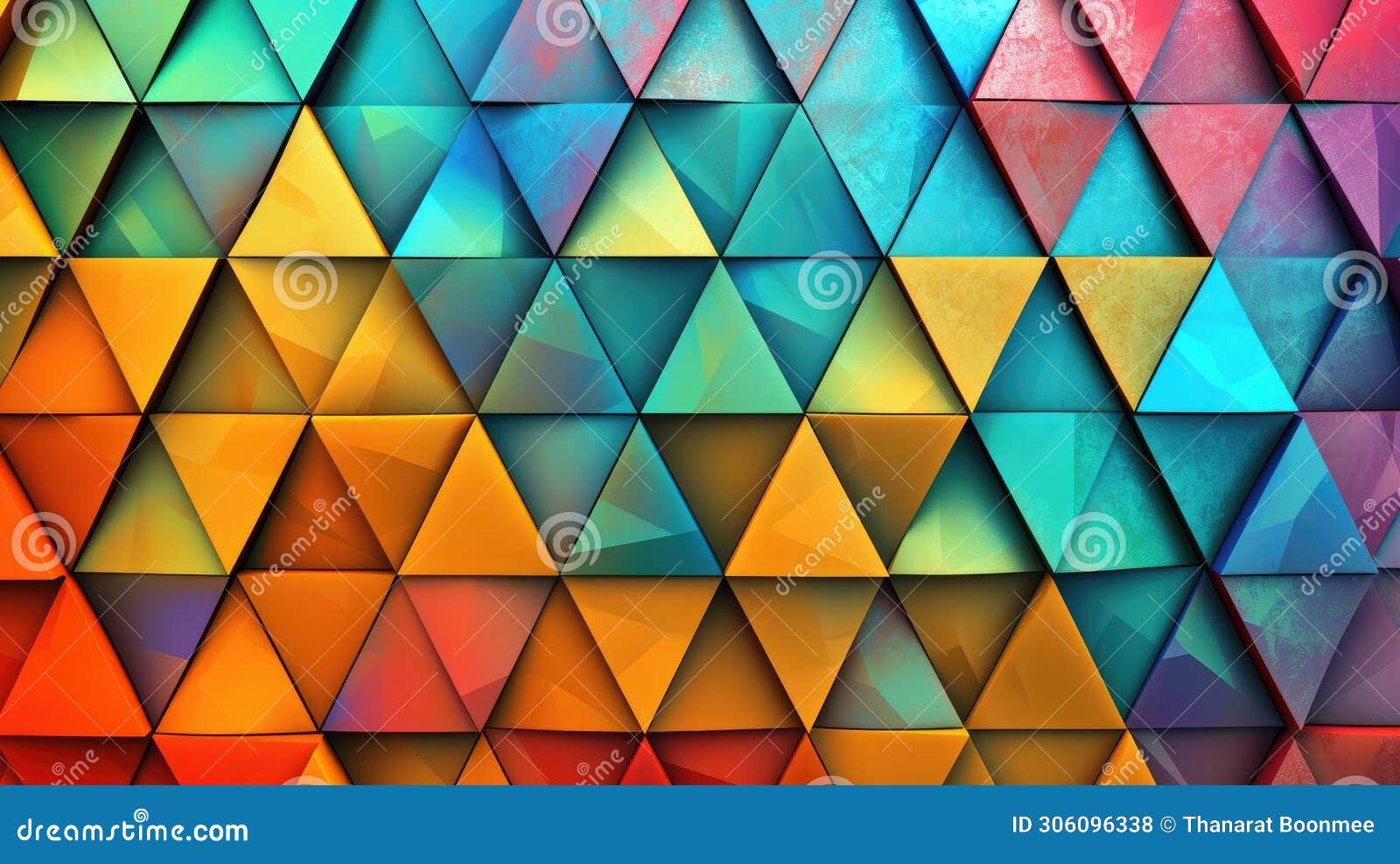 A Dynamic Background Comprised of Myriad Colorful Triangles Creates a ...