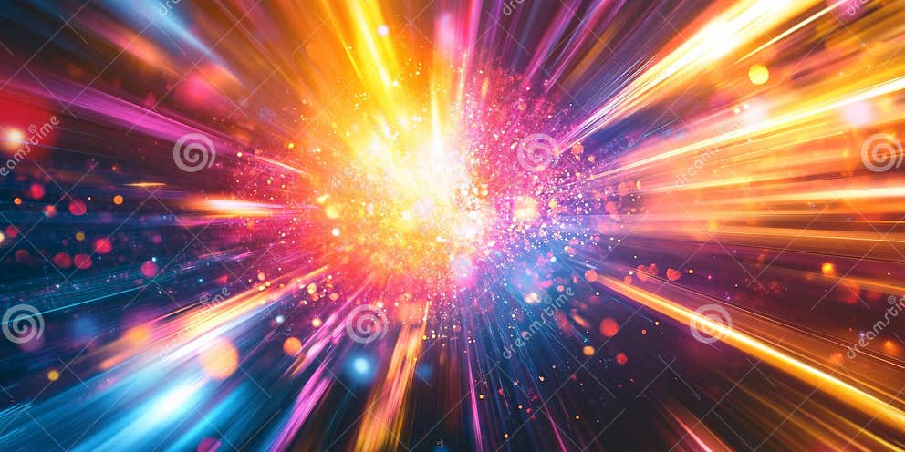 A Dynamic Background Featuring a Burst of Colorful, Overlapping Light ...
