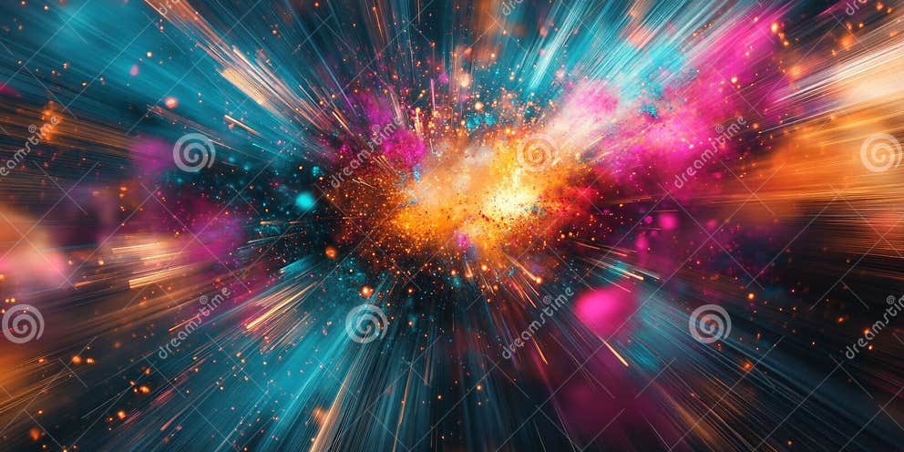 A Dynamic Background Featuring a Burst of Colorful, Overlapping Light ...