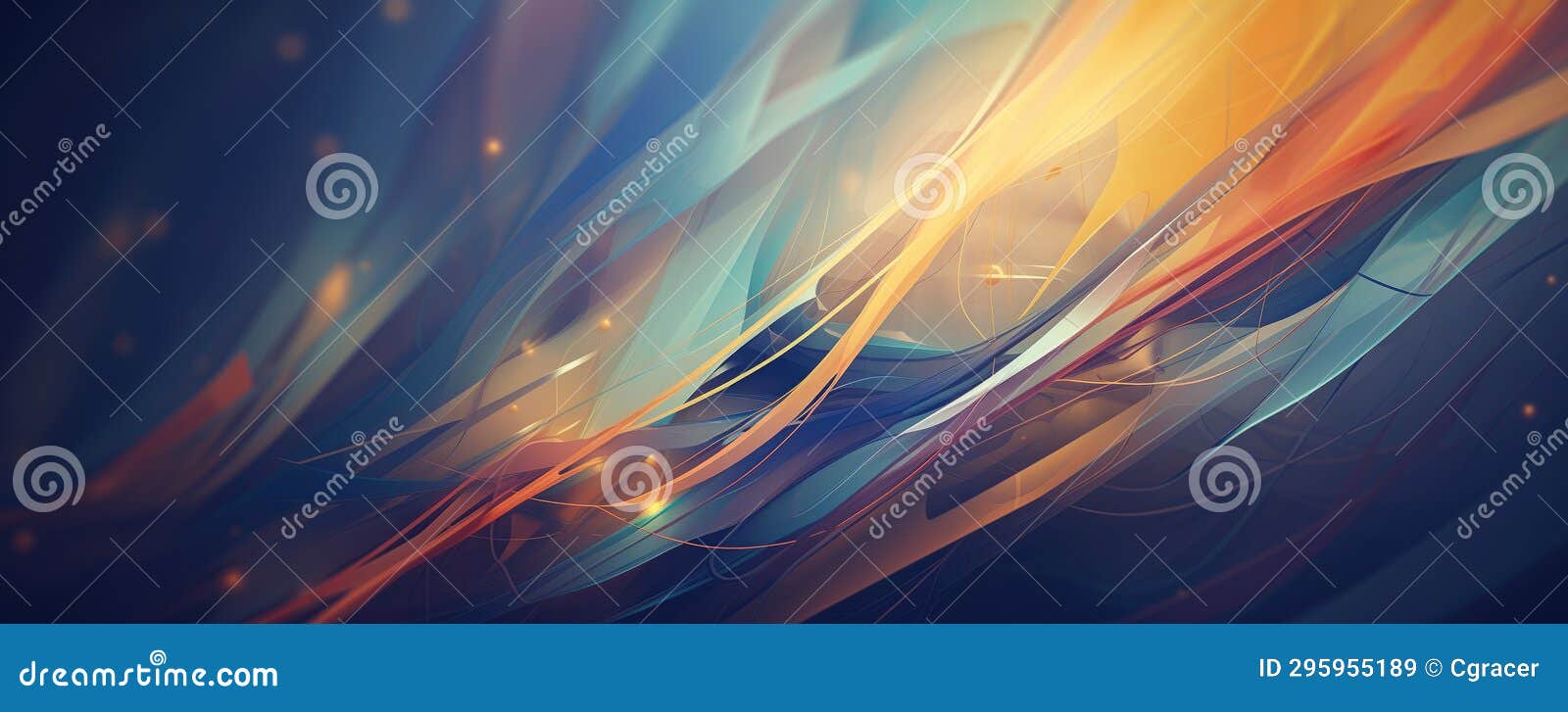 Dynamic Background Featuring Radiant Waves of Color Stock Illustration ...