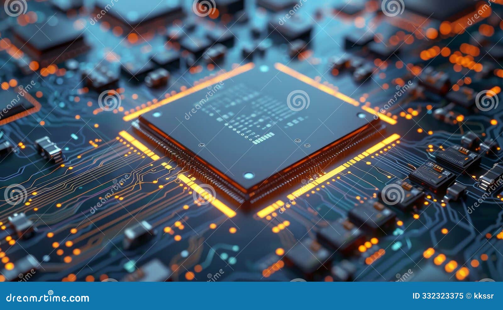 A Dynamic Background Image Featuring Technology Computer Chips ...