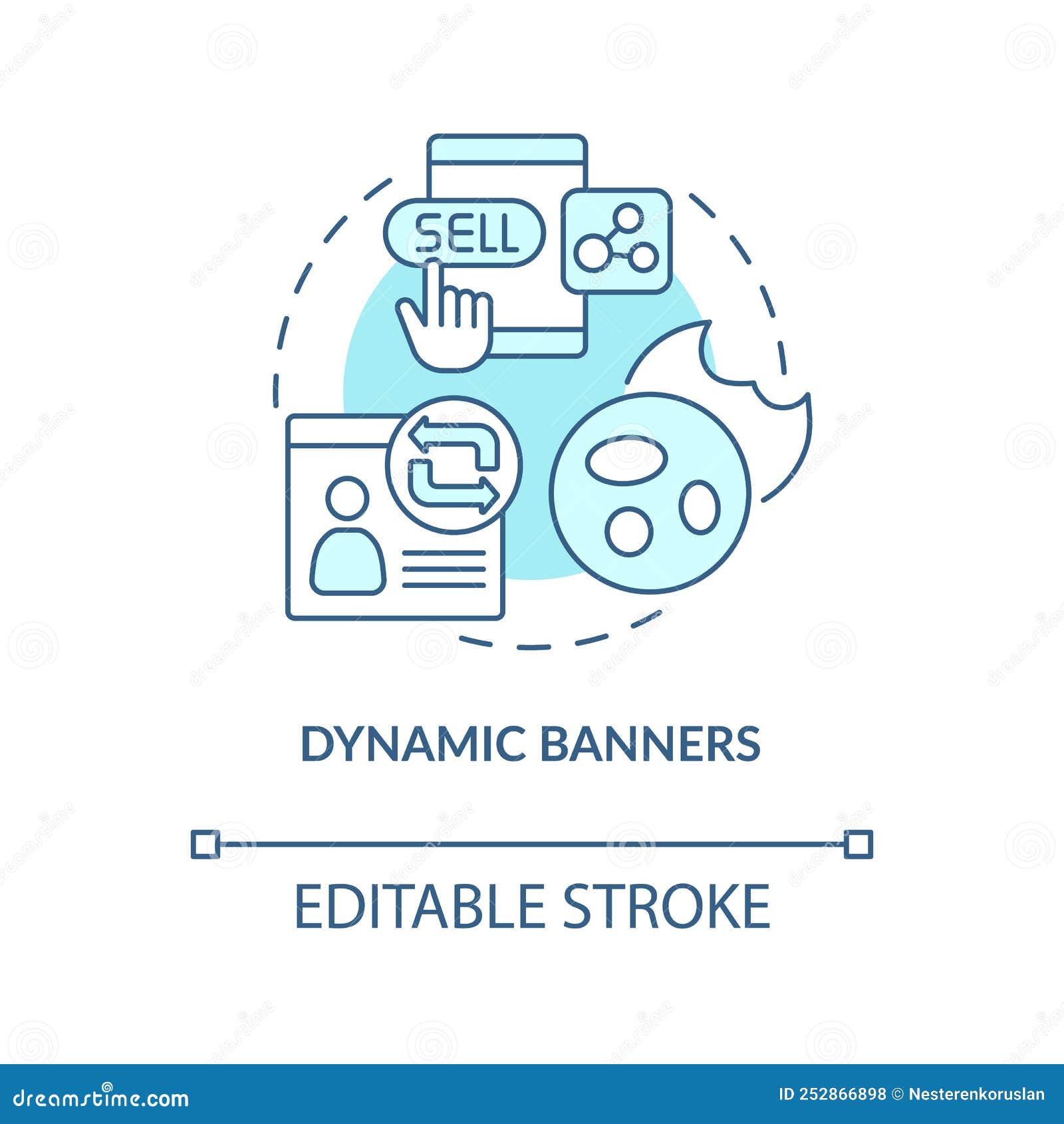 Dynamic Banners Turquoise Concept Icon Stock Vector - Illustration of ...
