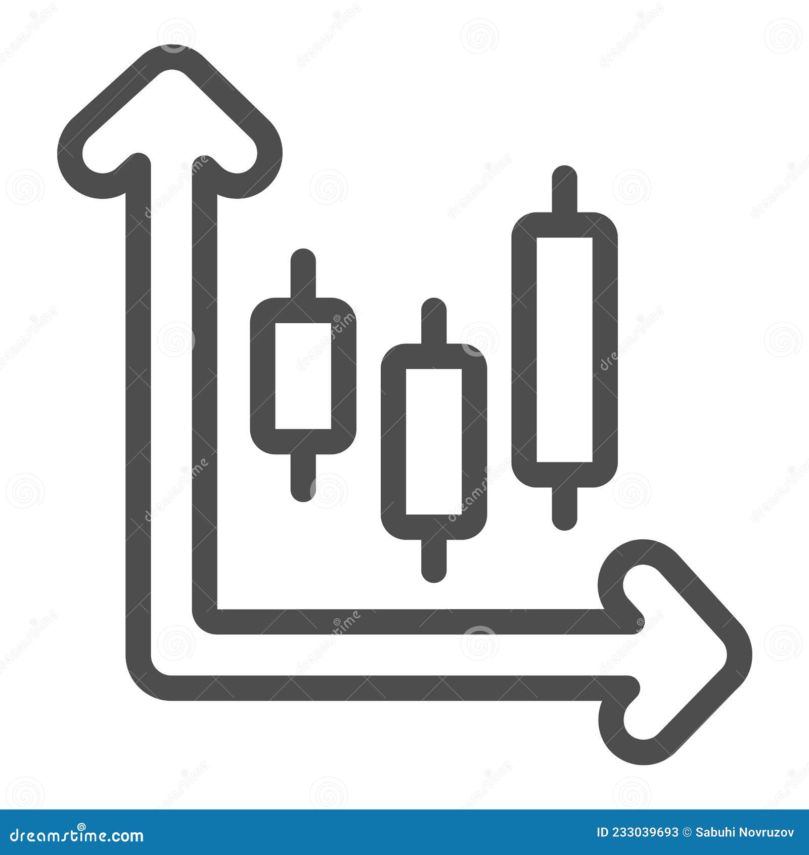 Dynamic Bar Chart Line Icon, Diagram Concept, Graph with Columns Vector ...