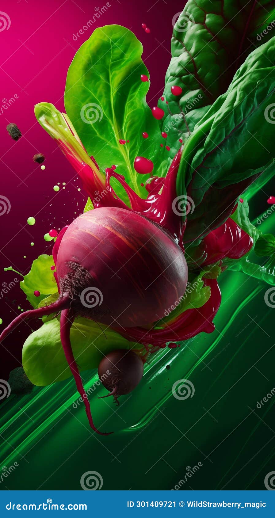 Dynamic Beetroot Splash, Vibrant Fresh Produce Concept, Vertical ...