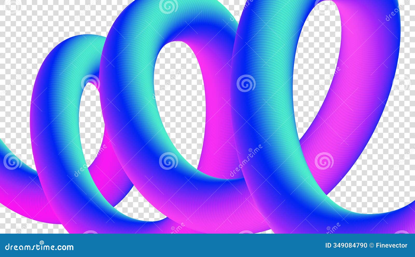 Dynamic Bent Wavy Line Isolated On Transparent Background. Blue And ...