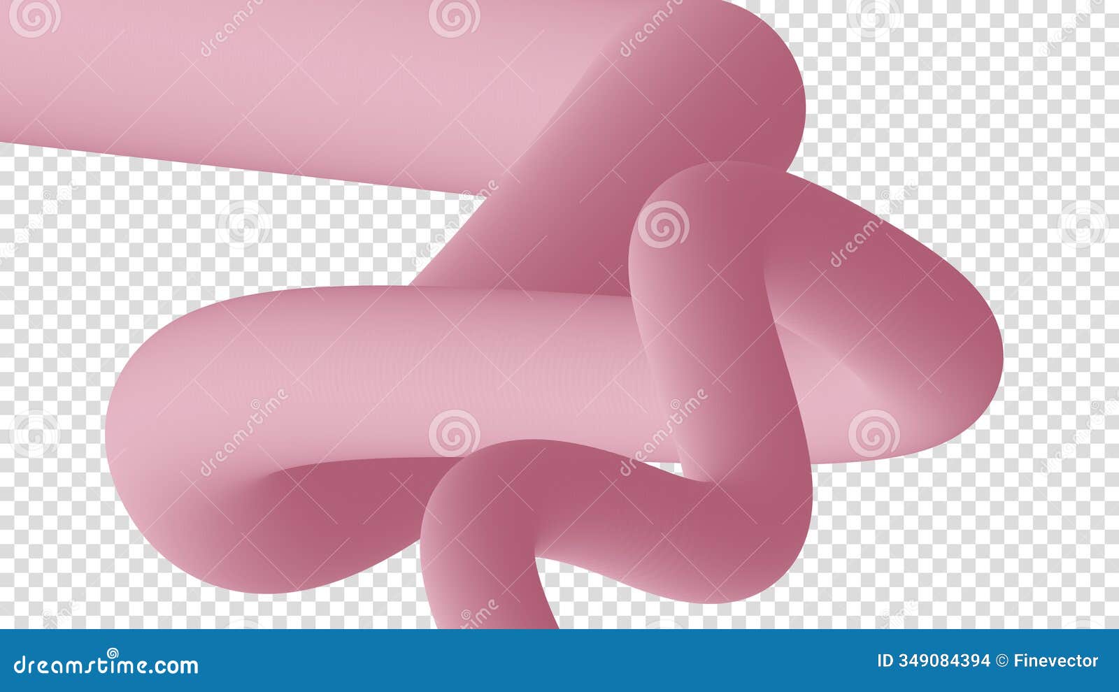 Dynamic Bent Wavy Line Isolated On Transparent Background. Pink ...