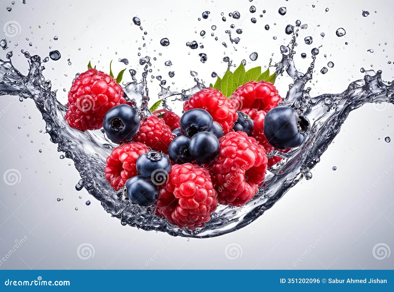 Dynamic Berry Splash with Realistic Fruit Stock Illustration ...