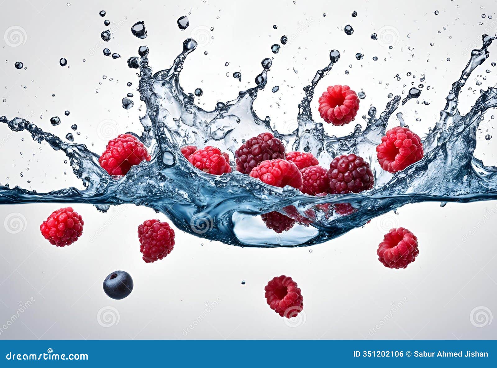 Dynamic Berry Splash with Realistic Fruit Stock Illustration ...