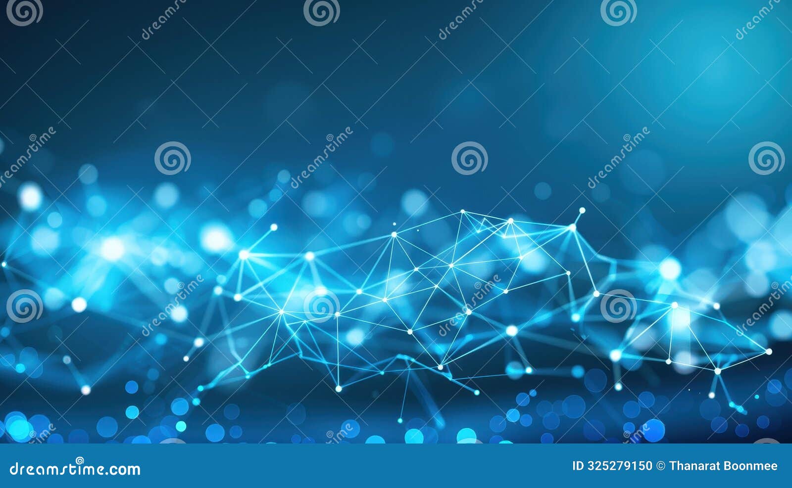 Dynamic Big Data Digital Background for Website Header Design. Network ...