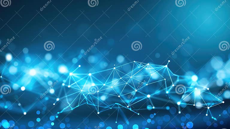 Dynamic Big Data Digital Background for Website Header Design. Network ...