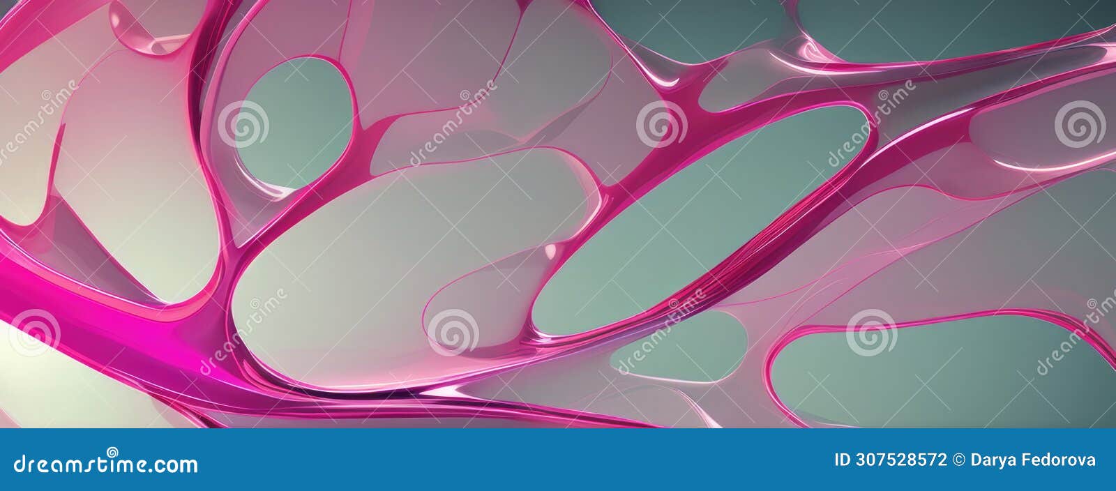 Dynamic Biomorphic Abstract With Fluid Lines Stock Photo ...