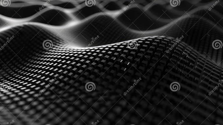 Dynamic Black Cube Wave Background with Abstract 3D Design and Modern ...