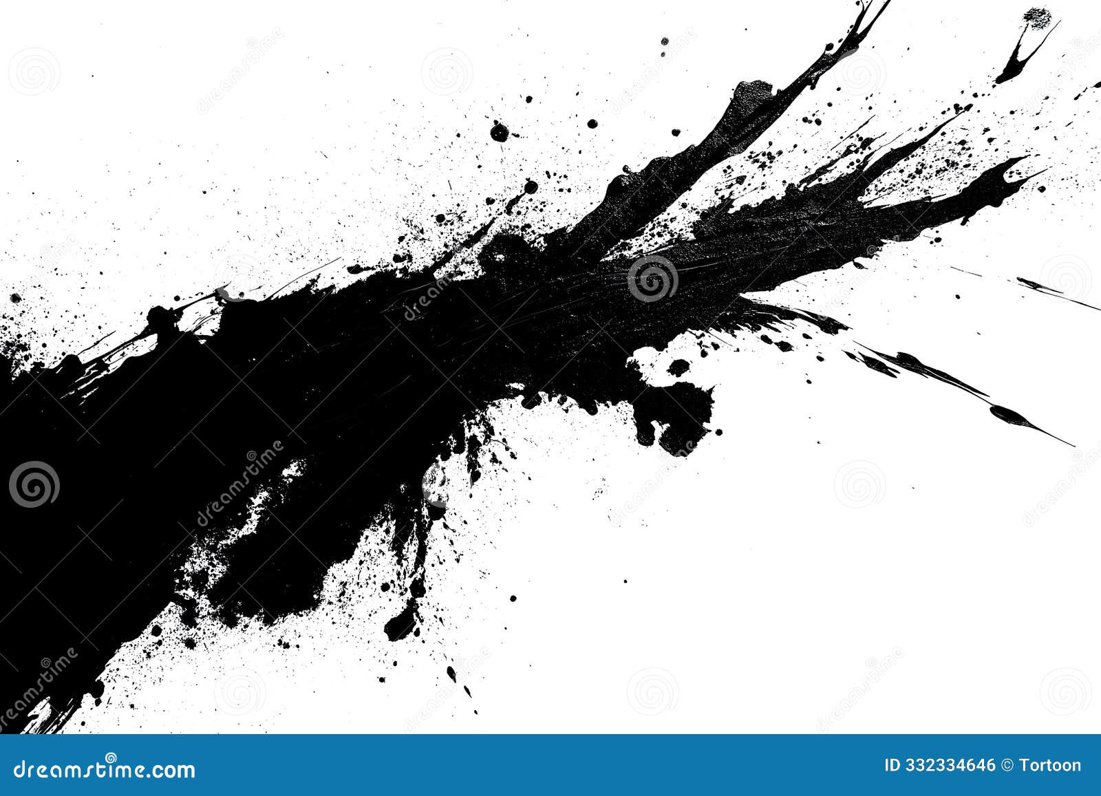 Dynamic Black Ink Splash on a White Background, Creating a Bold and ...