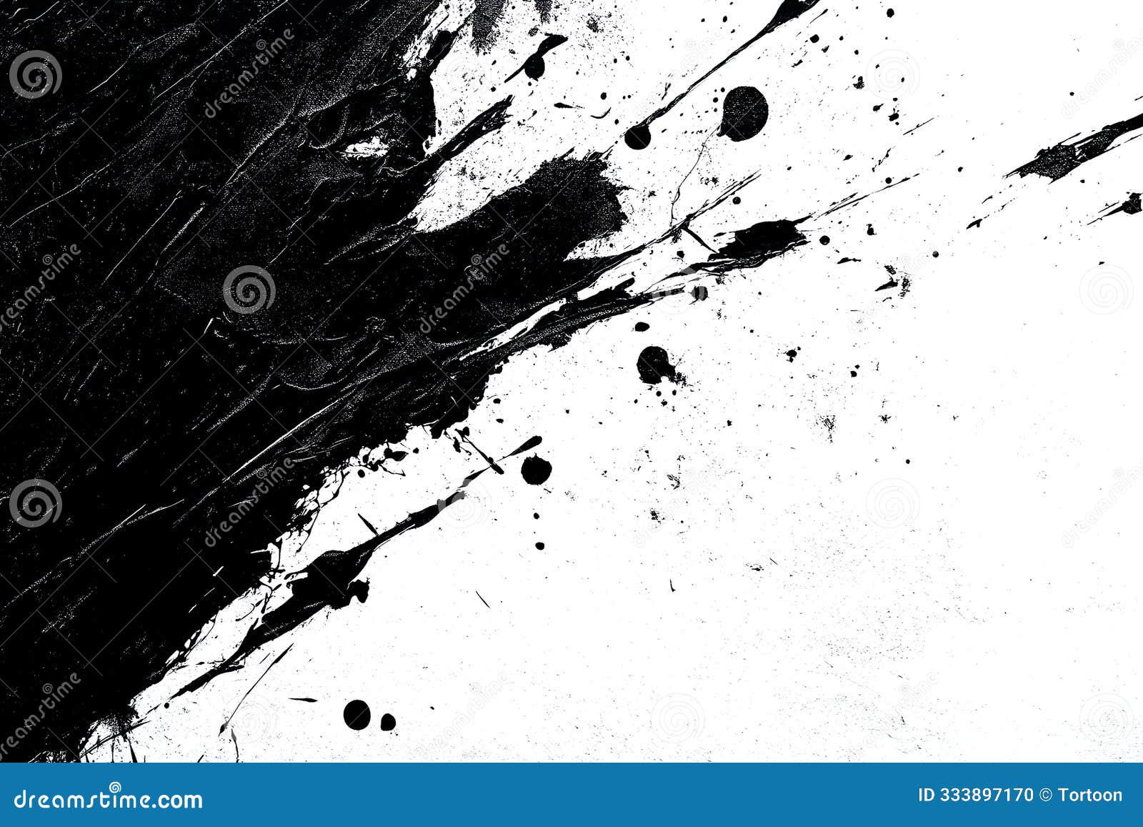 Dynamic Black Ink Splatter on a White Background, Showcasing Abstract ...