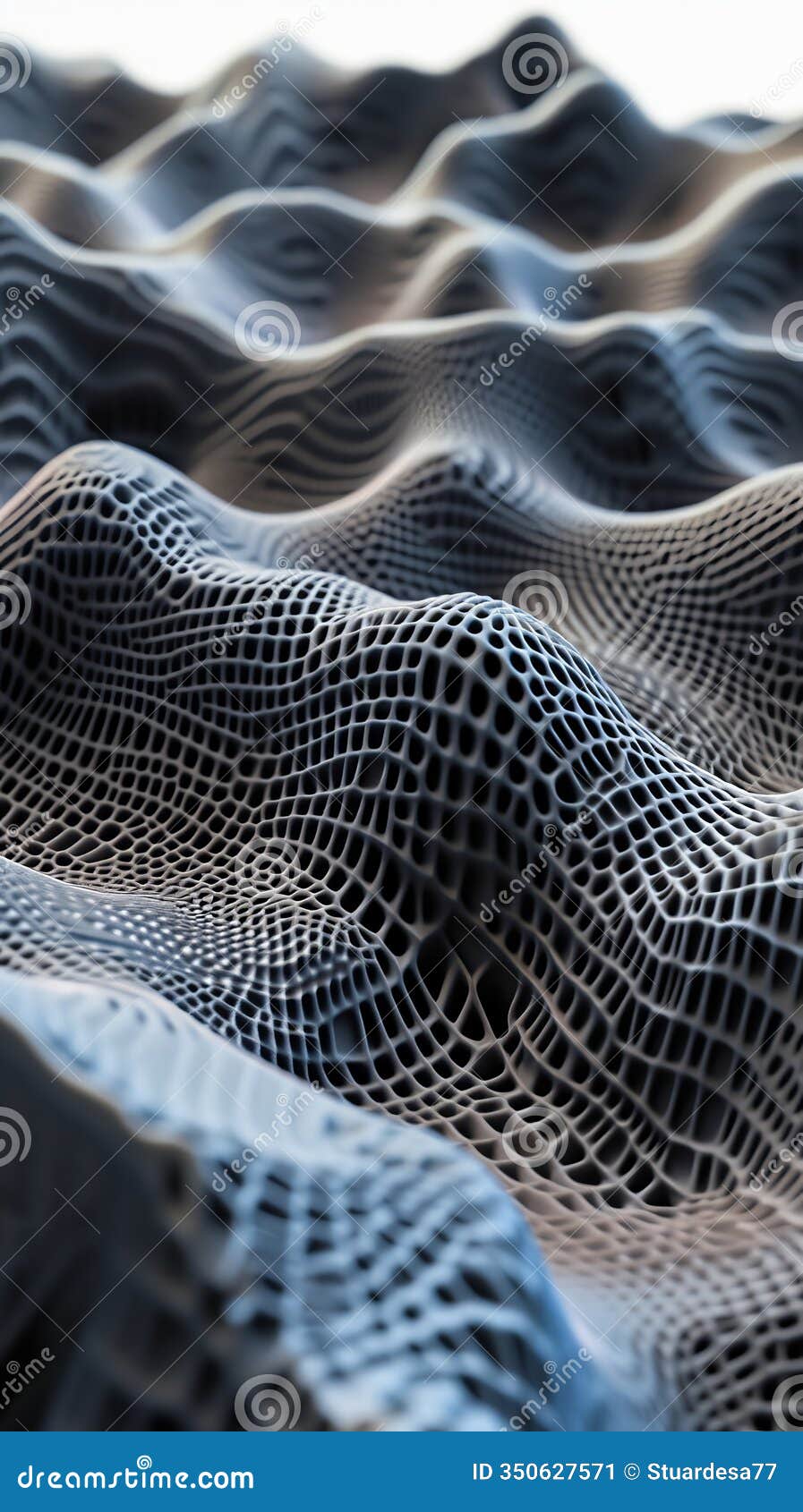 Dynamic Black Mesh Surface with Intricate Grid Patterns Stock ...