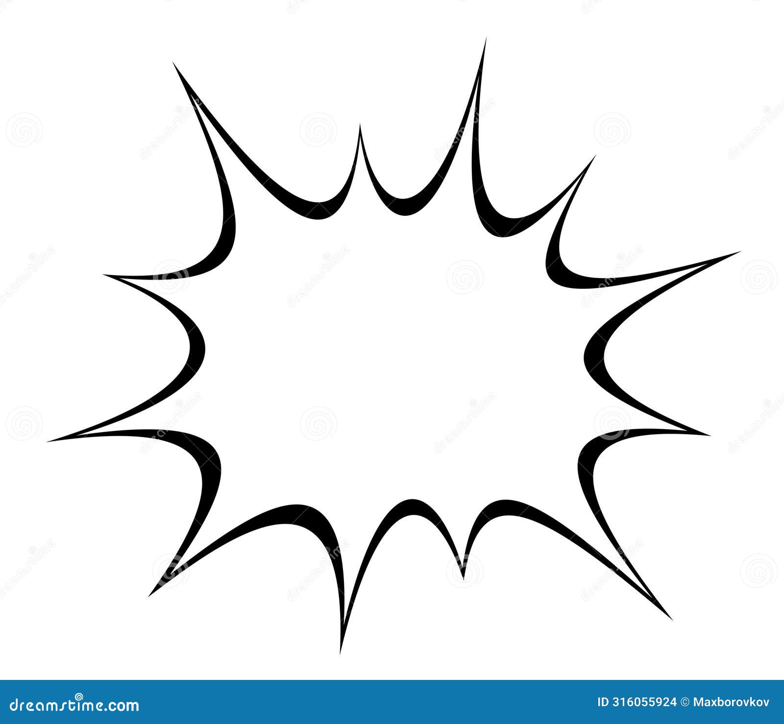 Dynamic Black Spiky Outline Stock Vector - Illustration of explosion ...