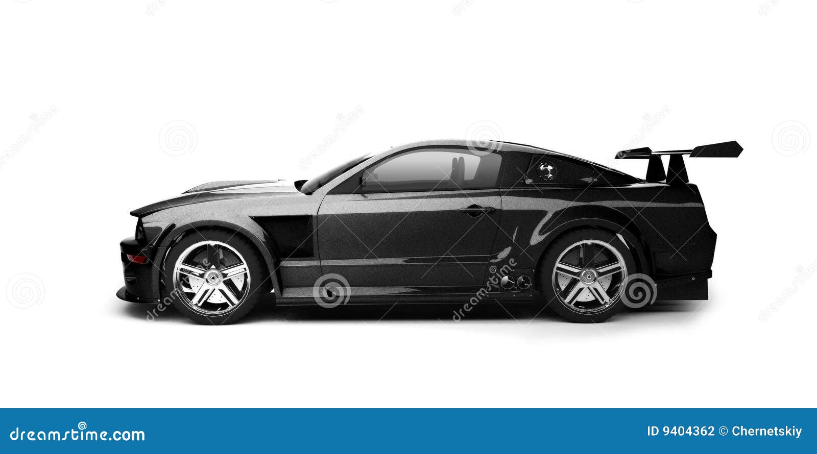 Dynamic Black Sport Car Side View Stock Photo - Image of elegant ...