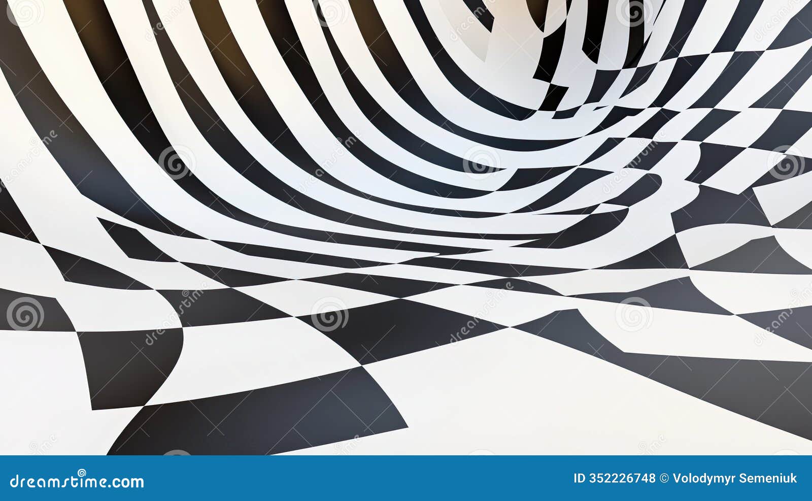 Dynamic Black and White Checkered Patterns Create a Mesmerizing ...