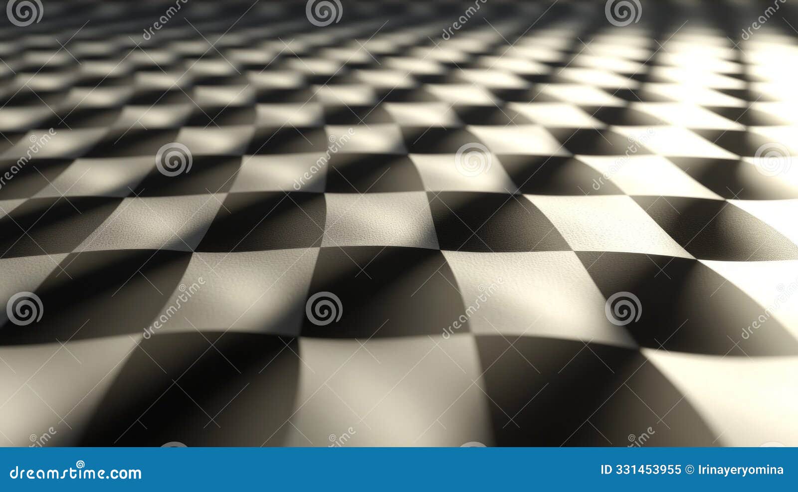 Dynamic Black and White Checkered Patterns with Depth Effects on a ...