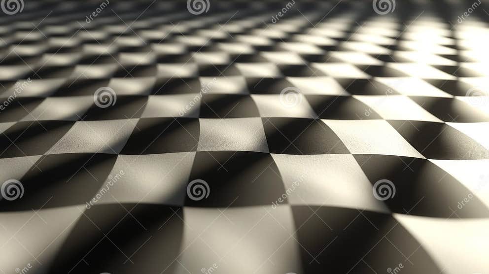 Dynamic Black and White Checkered Patterns with Depth Effects on a ...
