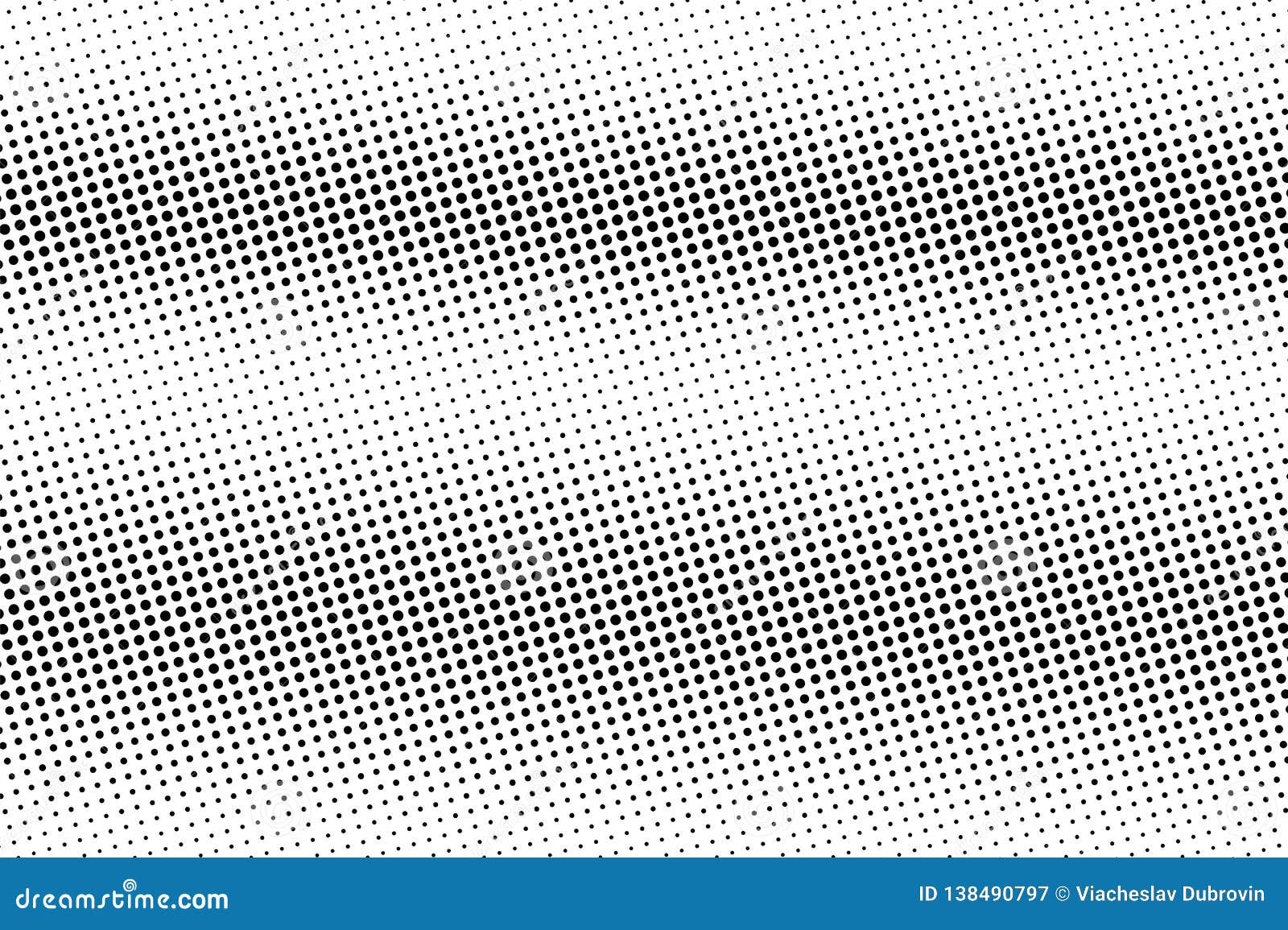 Dynamic Black and White Halftone. Horizontal Dotted Gradient. Vintage ...