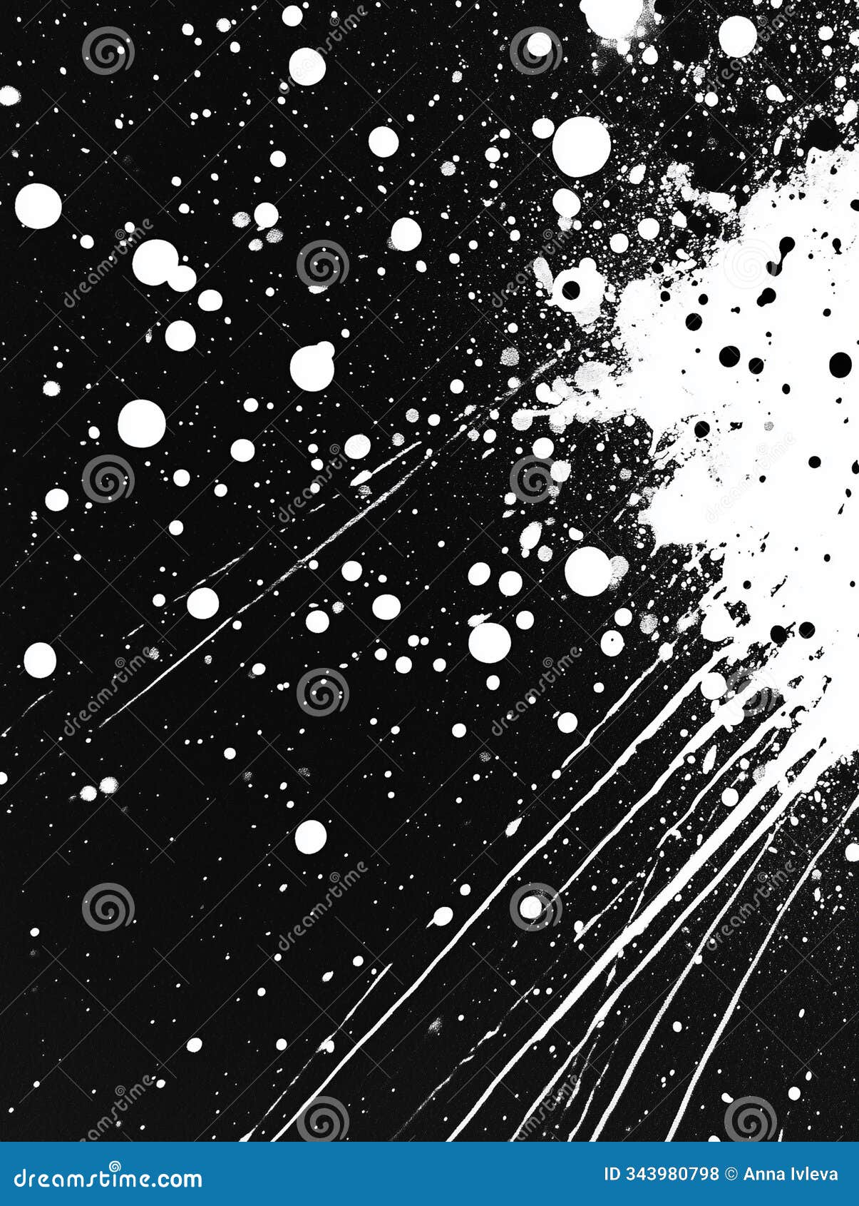 Dynamic Black and White Splatter Art Stock Photo - Image of visual ...