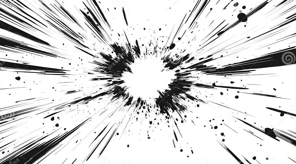 Dynamic Blast Effect Represented in a Unique Comic Style Illustration ...