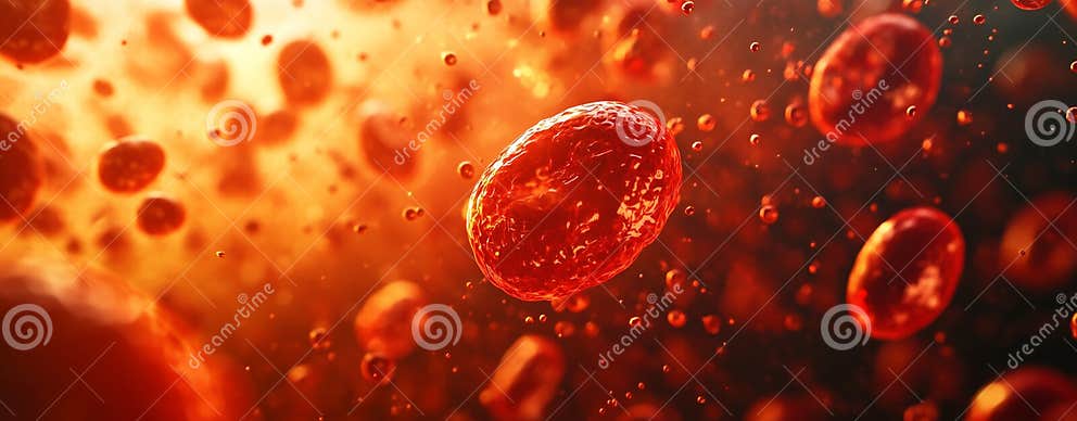 Dynamic Blood Cells,Red Blood Rush, AI Generated Stock Illustration ...