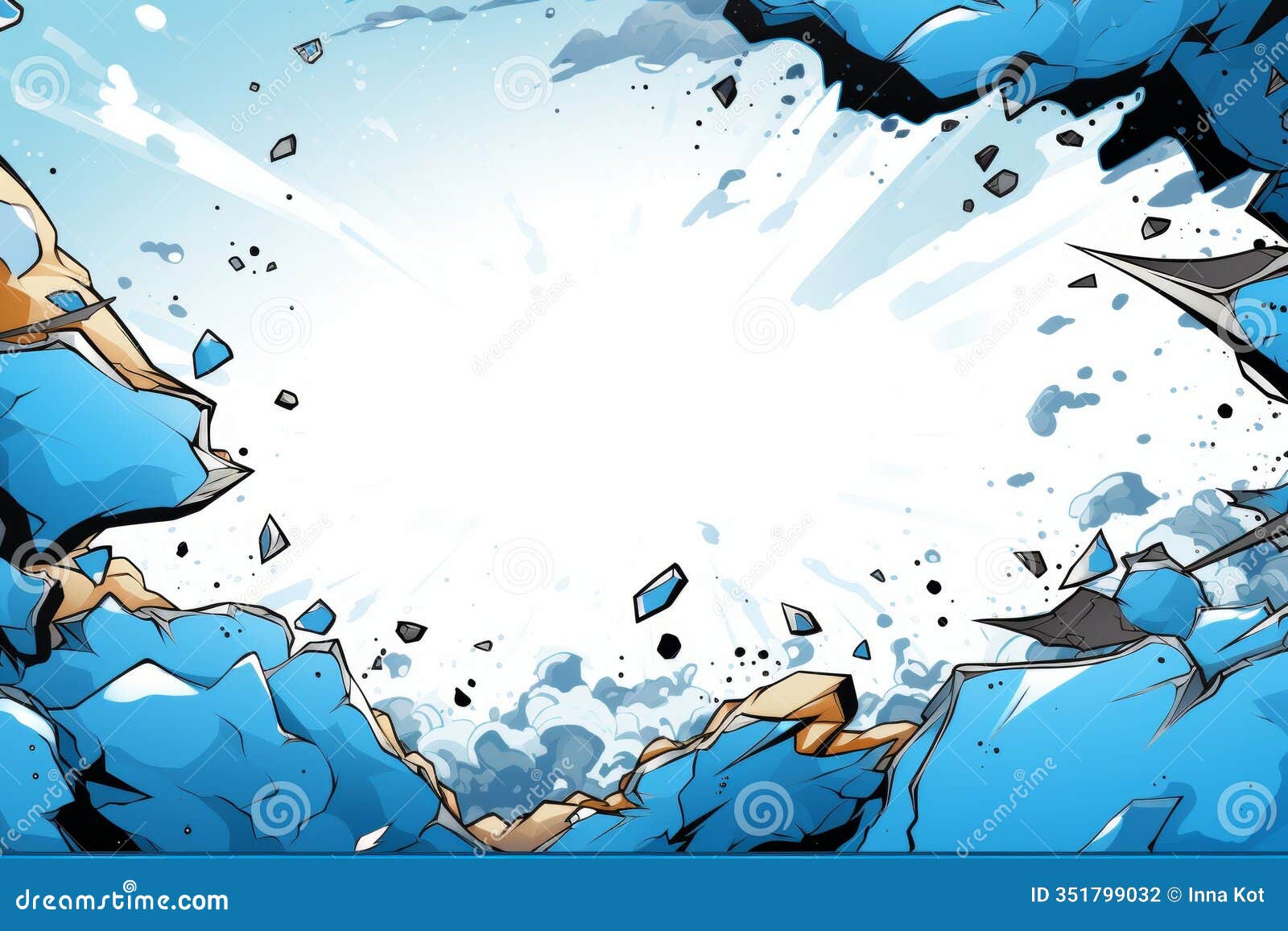 Dynamic Blue Diagonal Lines Vector Art Background for Comic, Manga, or ...