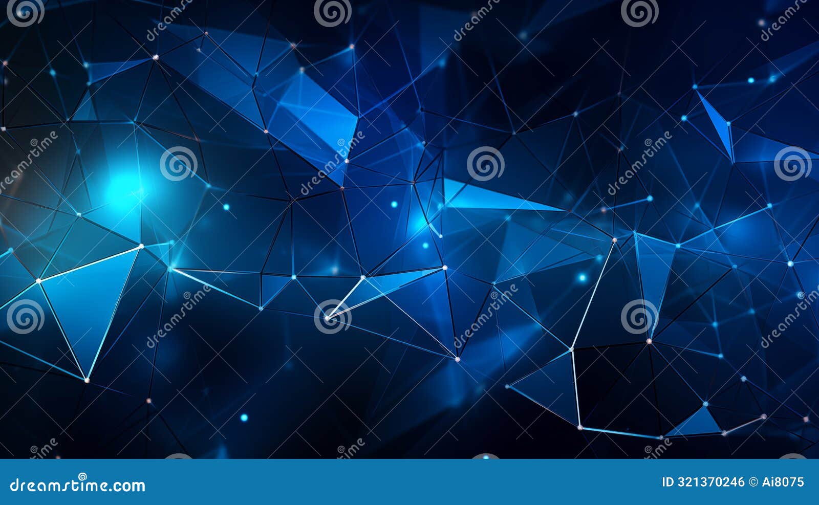 Dynamic Blue Geometric Ai Generated Background Image Stock Illustration ...