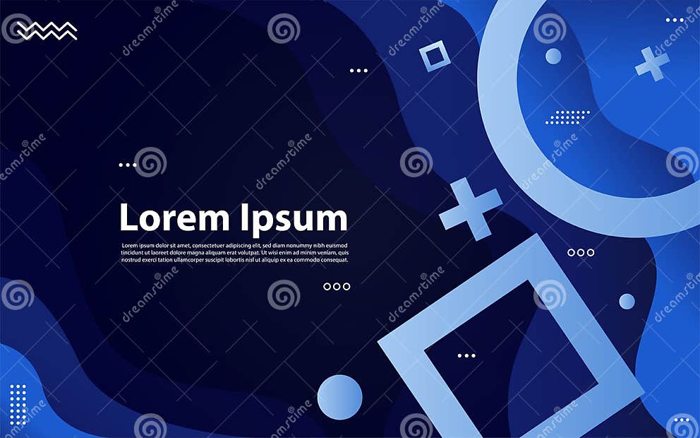 Dynamic Blue with Geometric Shape Background Design Stock Vector ...