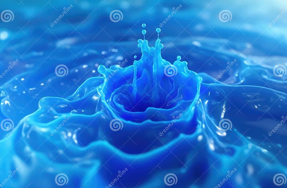 Dynamic Blue Liquid Swirls Wallpaper at 6-1-2025 Stock Illustration ...