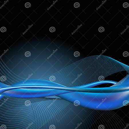 Dynamic blue retro wave stock vector. Illustration of modern - 4198485