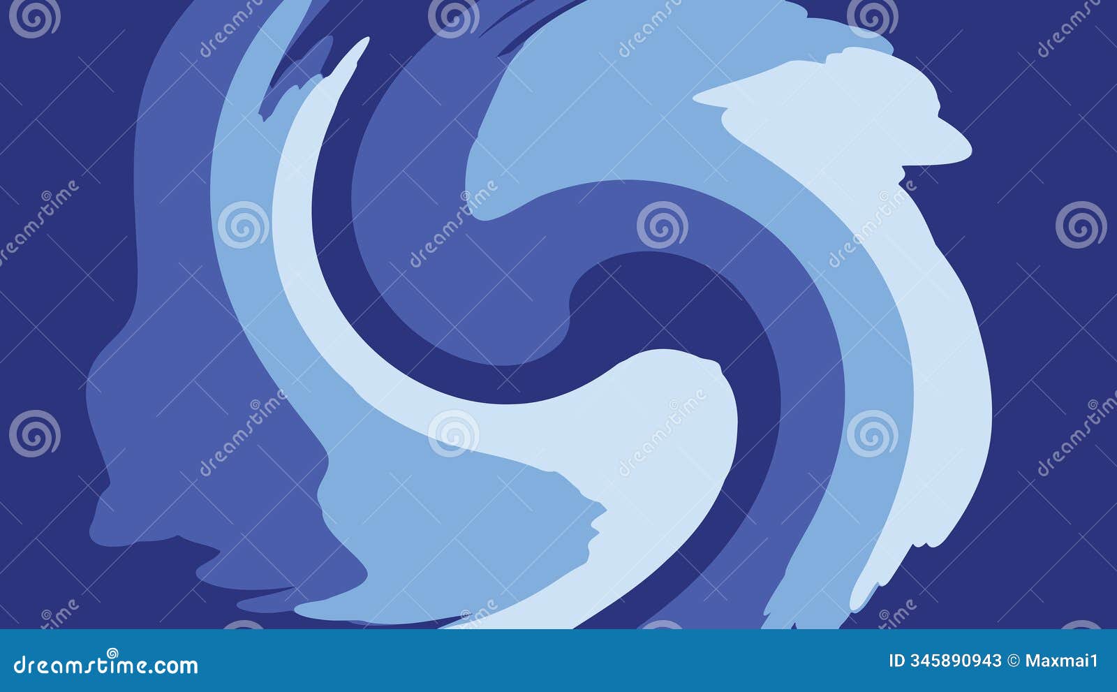 Dynamic Blue Swirl Abstract Pattern Stock Vector - Illustration of ...