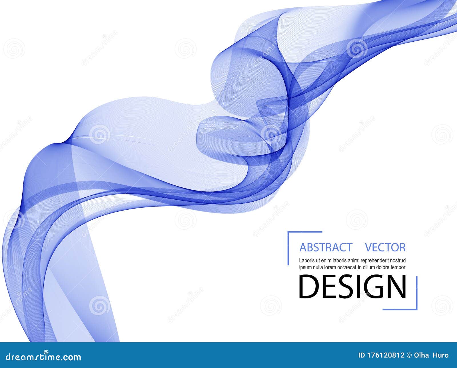 Dynamic Blue Wave. Abstract Background for a Leaflet , Flyer ...