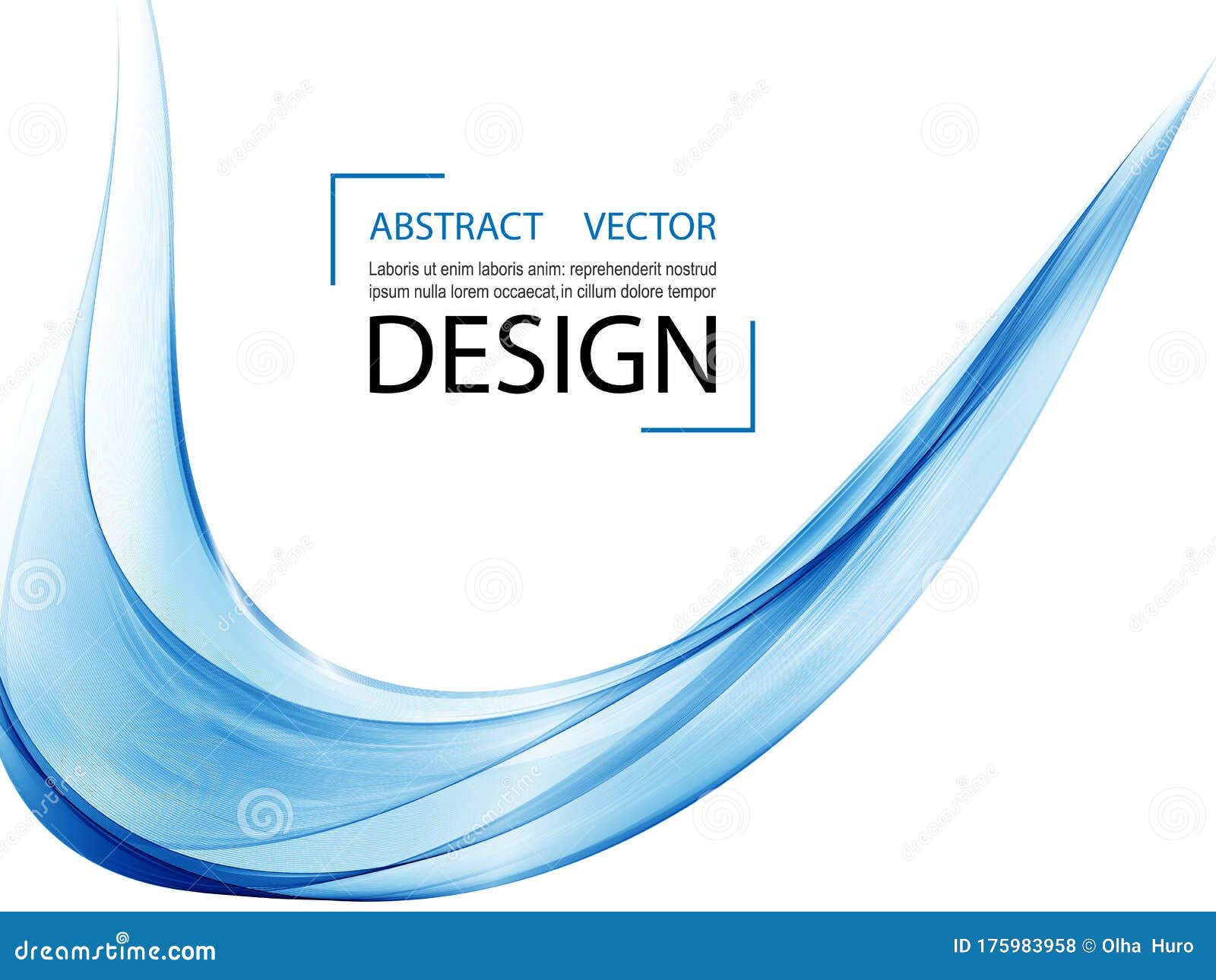 Dynamic Blue Wave. Abstract Background for a Leaflet , Flyer ...