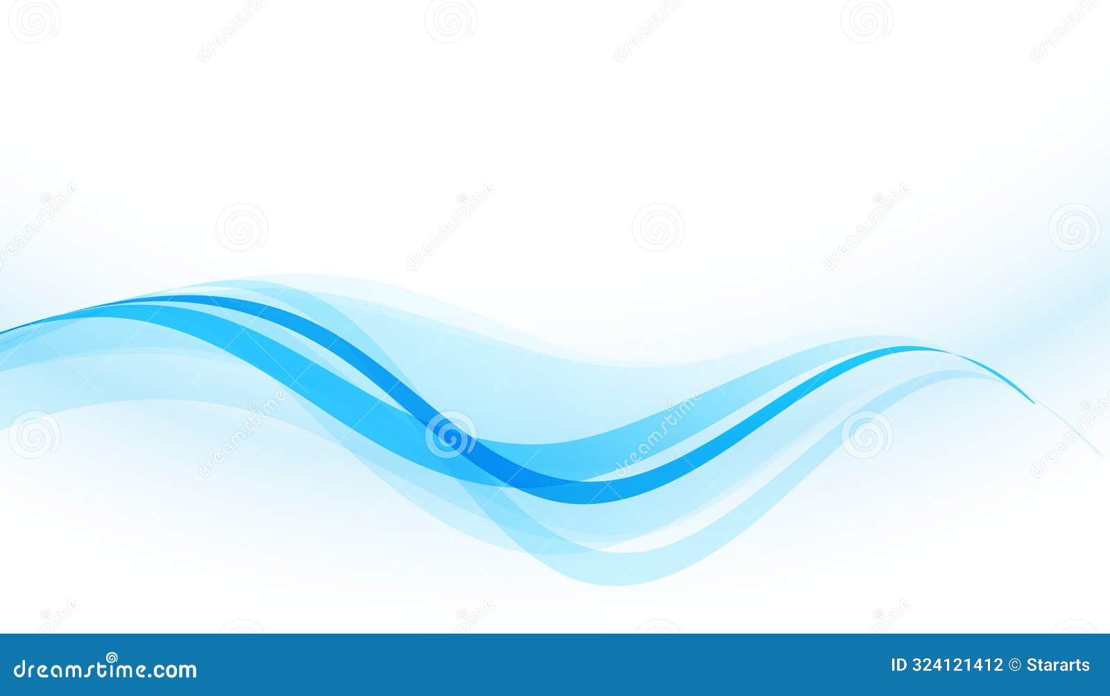 Dynamic Blue Wave Curvy Banner for Modern Presentation Stock ...