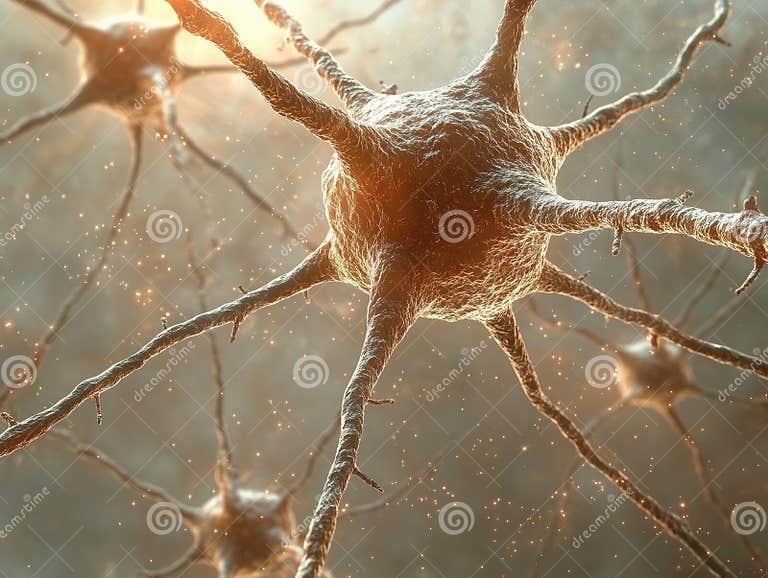 Dynamic Brain Neuron Glowing Cognitive Processes, Learning, Memory ...