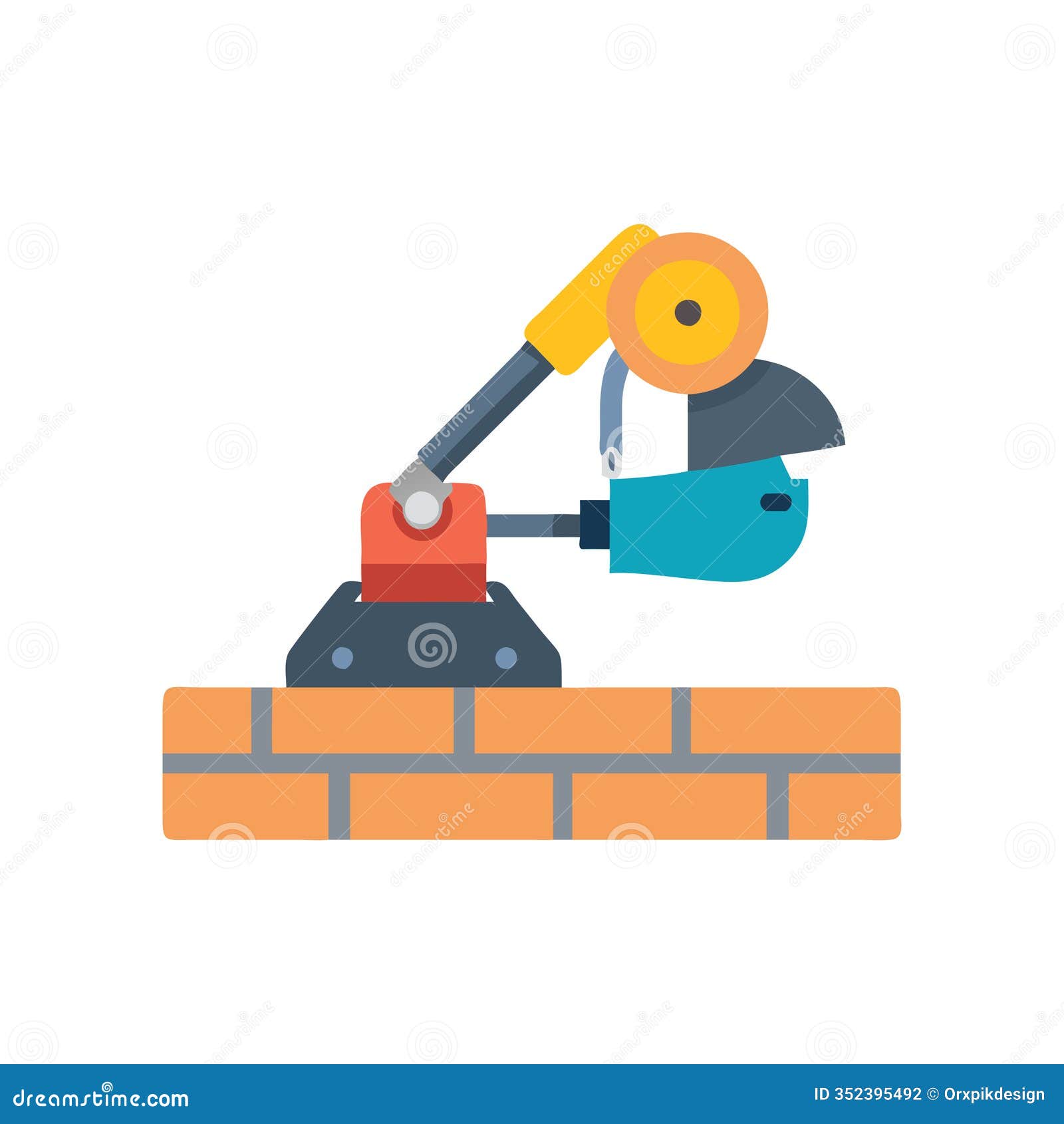 Dynamic Brick Cutter Graphic Illustration Stock Illustration ...