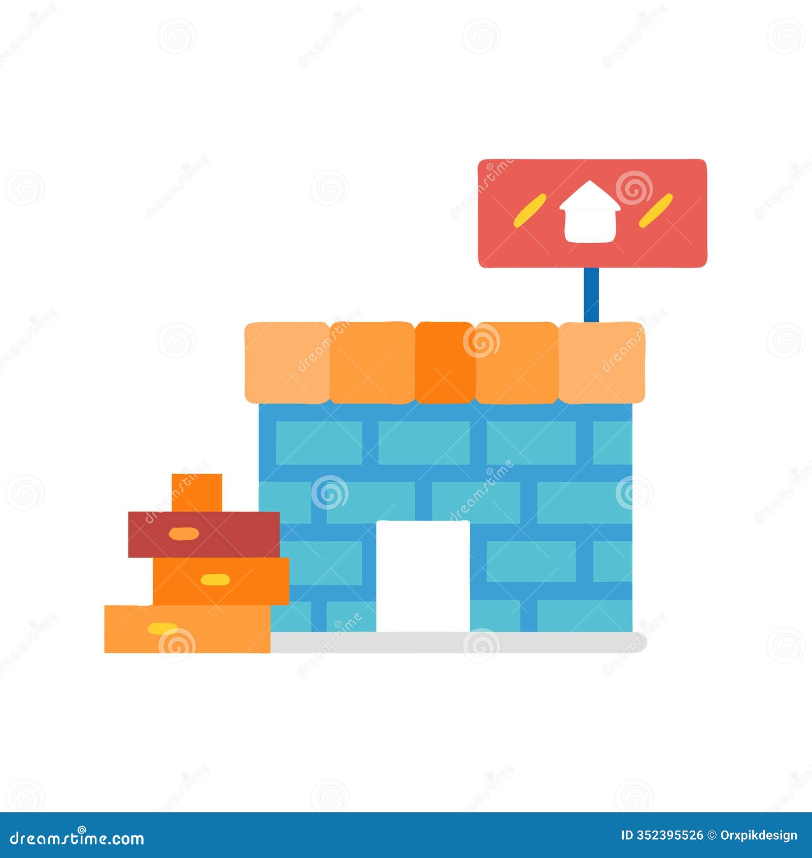 Dynamic Brick Mortar Graphic Illustration Stock Illustration ...