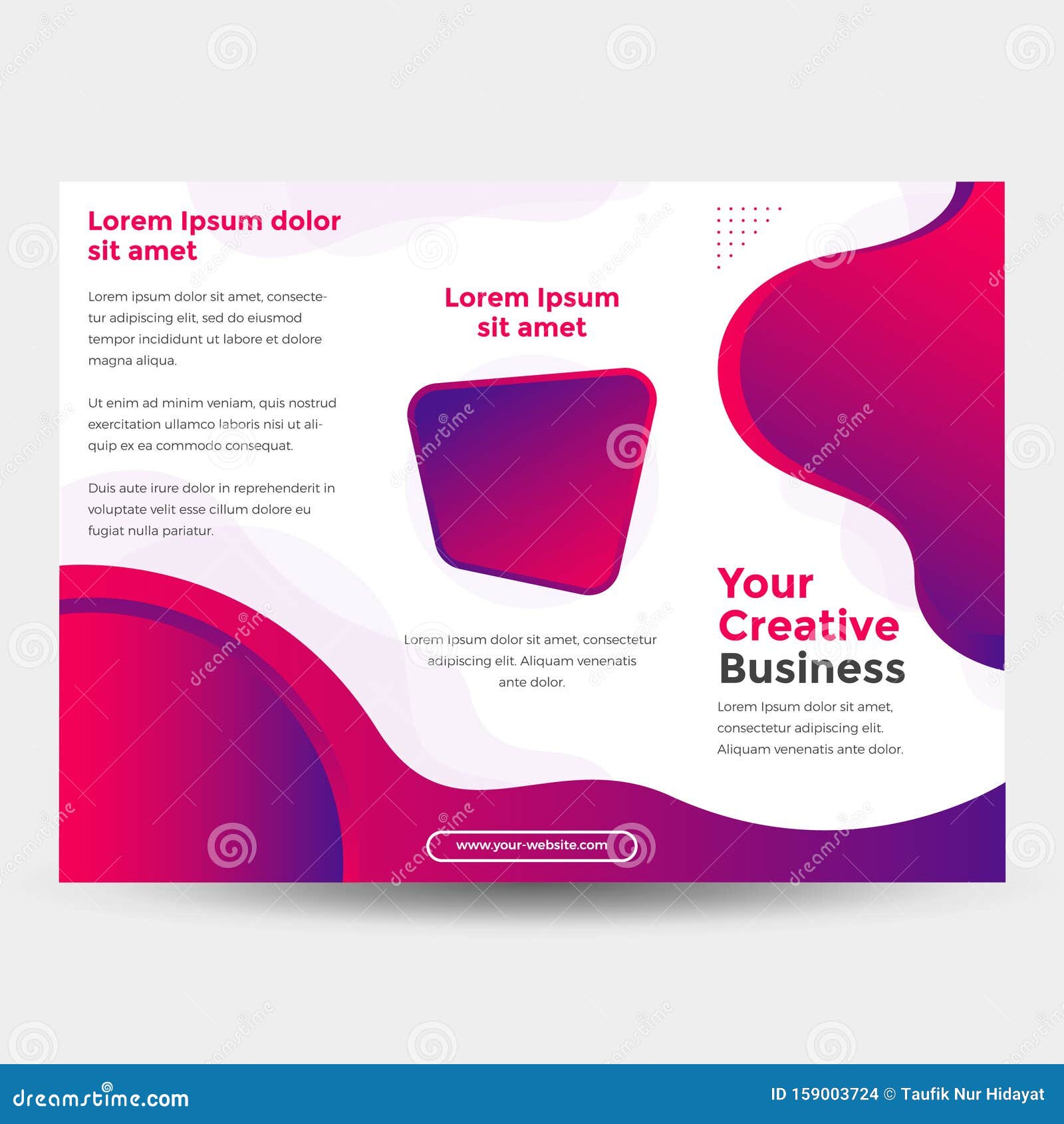 Dynamic Brochure Template Colorful Gradient Background Stock ...