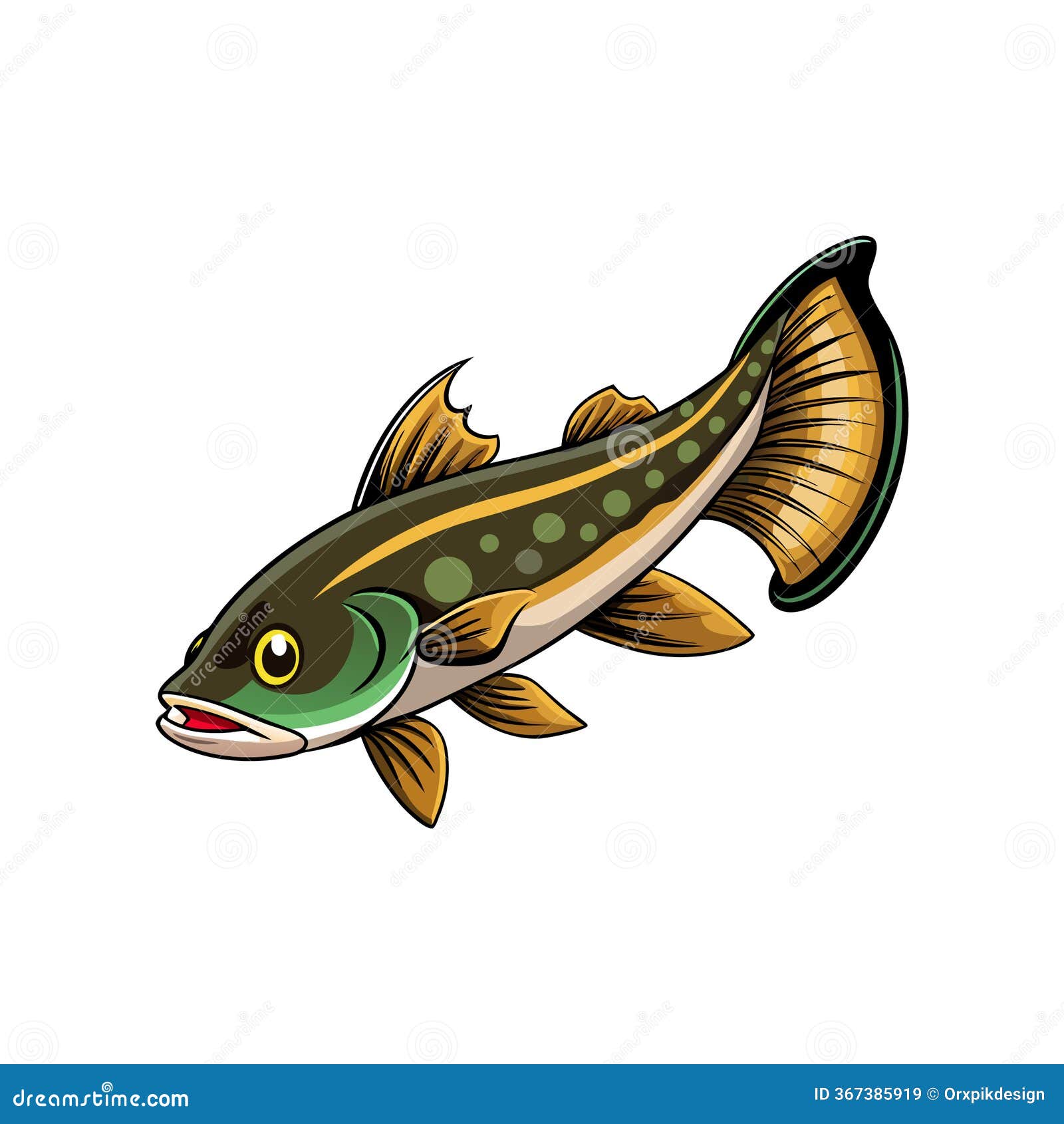 Dynamic Burbot Fish Stunning Art Display Royalty-Free Stock Photo ...