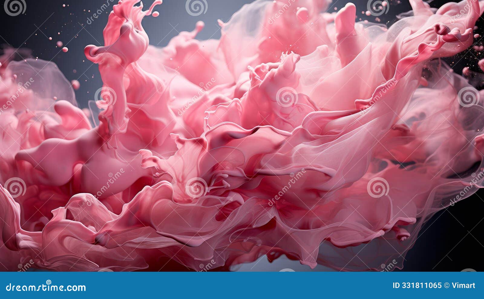 A Dynamic Burst of Pink Paint Creates a Visually Captivating Explosion ...
