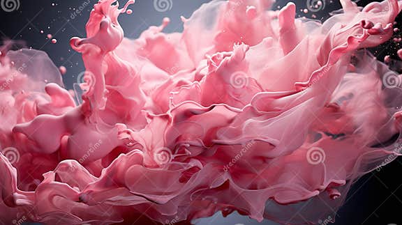A Dynamic Burst of Pink Paint Creates a Visually Captivating Explosion ...