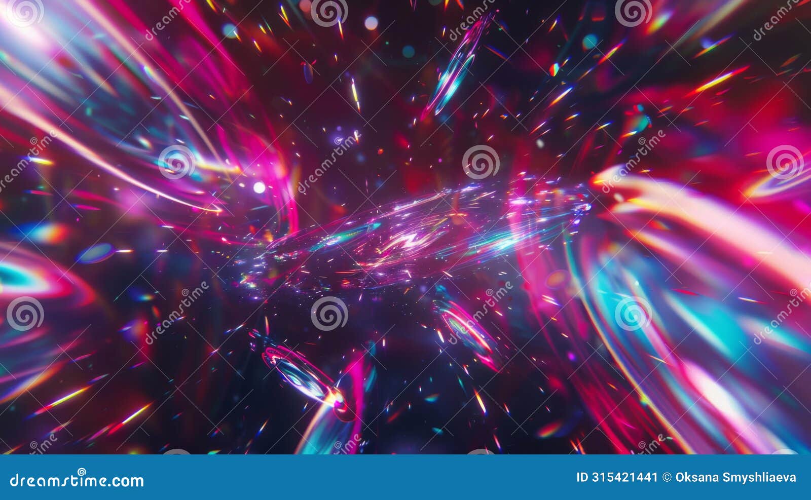 A Dynamic Burst of Psychedelic Neon Lights Creates a Mesmerizing Vortex ...