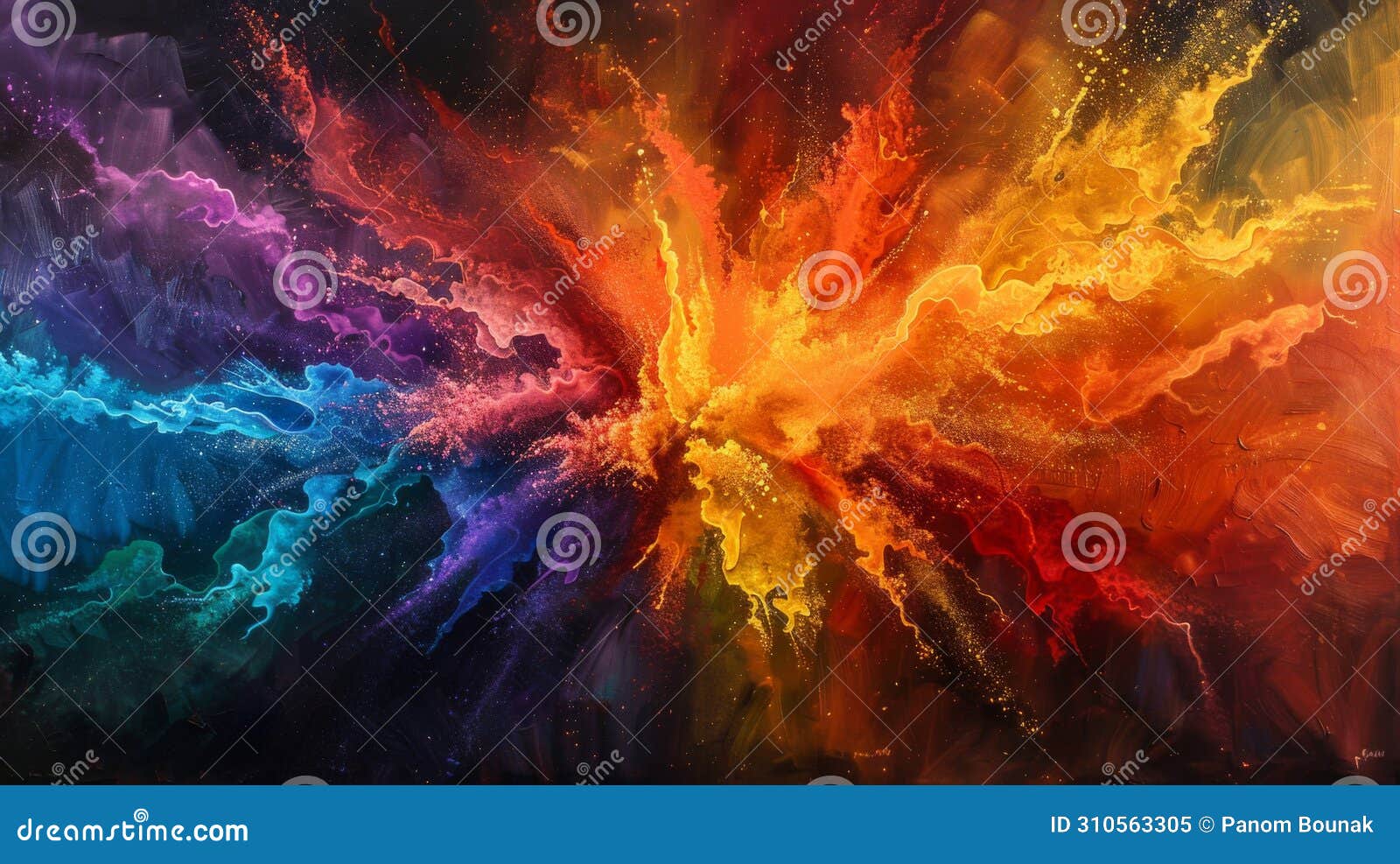 A Dynamic Burst Of Pastel Colors Spills Across The Canvas, Evoking ...